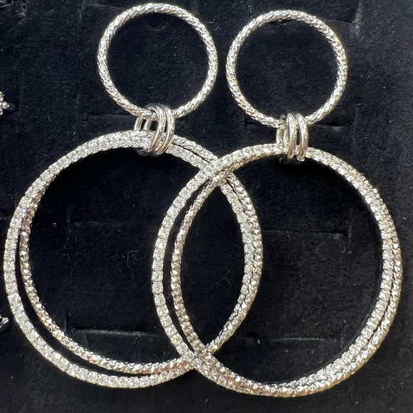 Source Unknown | Accessories | Hoops Diamond Studded | Poshmark